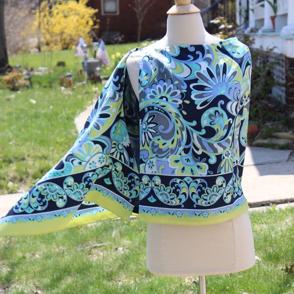 100% Silk Cape - Gem